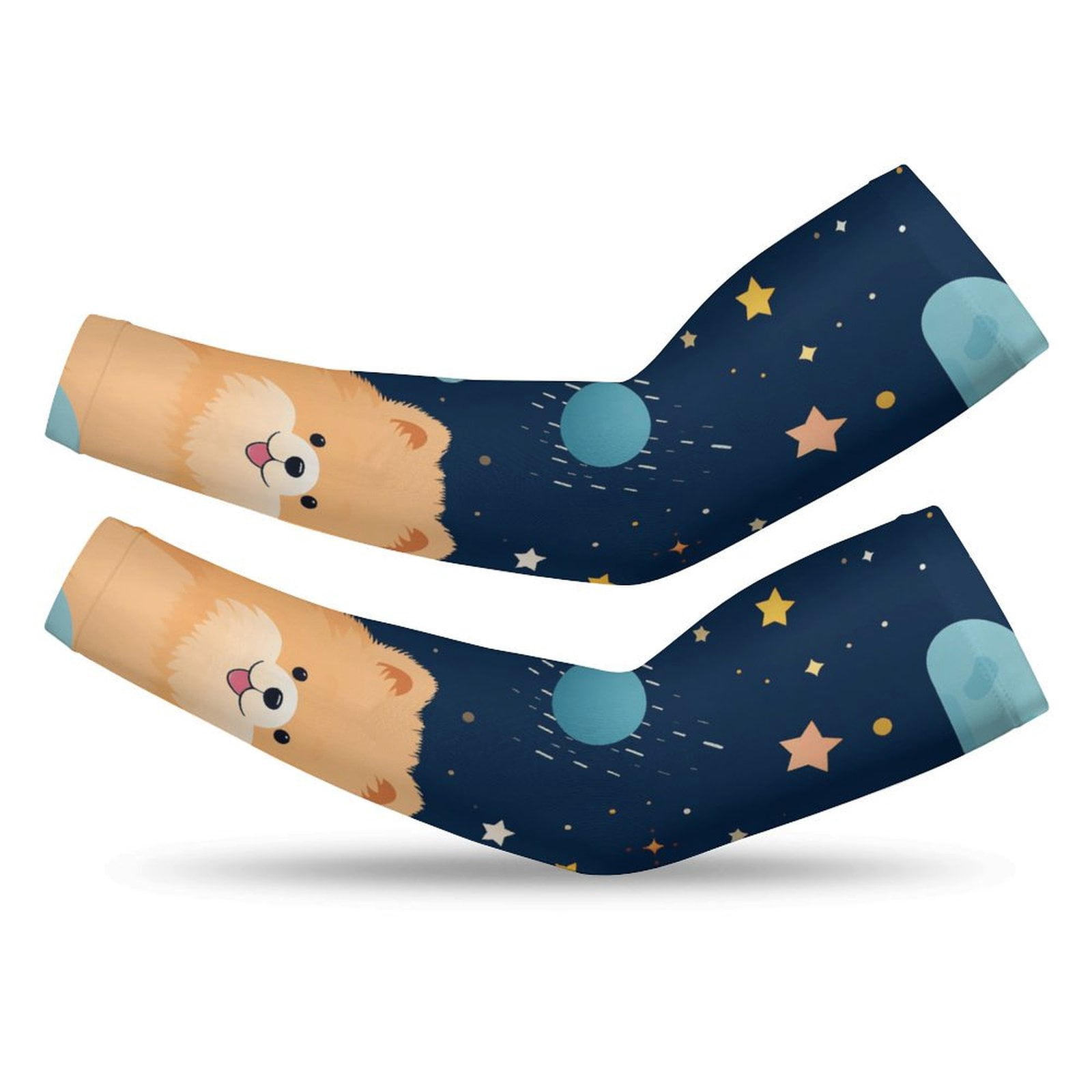 Cute Puppy Cooling Arm Sleeves For Men & Women Sunscreen Arm Cover For ...