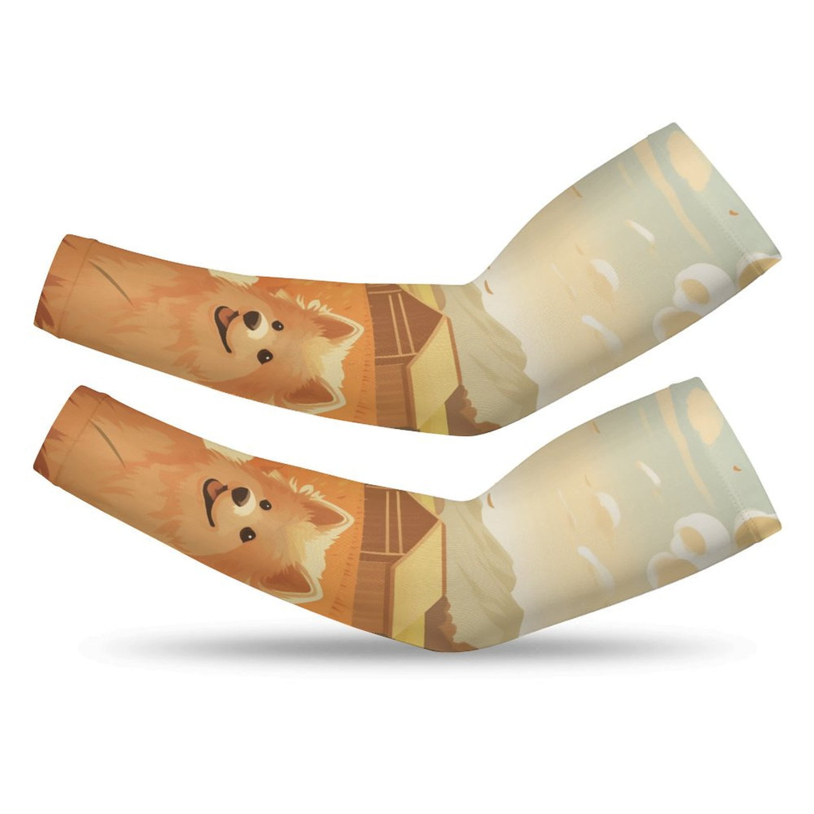 Cute Puppy Cooling Arm Sleeves For Men & Women Sunscreen Arm Cover For ...