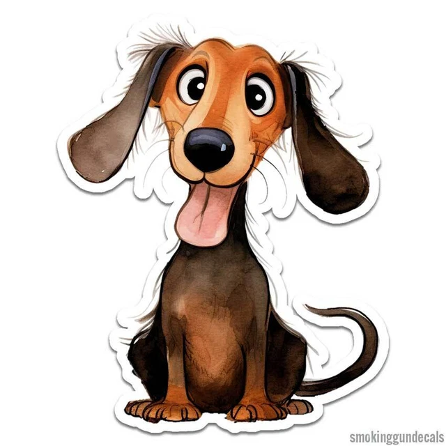 Cute Puppy Dog Sticker Indoor Outdoor Phone Decal Water Bottle Stickers ...