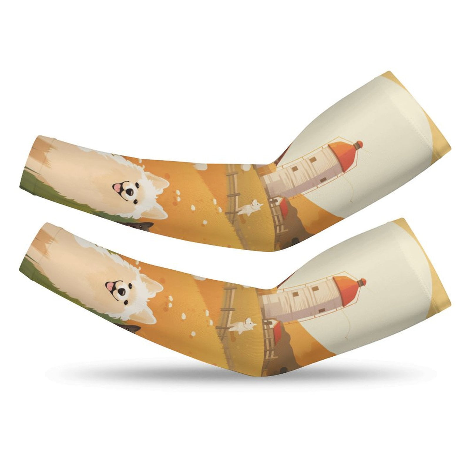 Cute Puppy Gardening Sleeves Farm Sun Protection Arm Cooling Sleeves ...