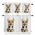 Cute Puppy Kitchen Curtains Valances and Tiers Country Cartoon Style ...