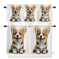 Cute Puppy Kitchen Curtains Valances and Tiers Funny Cartoon Watercolor ...