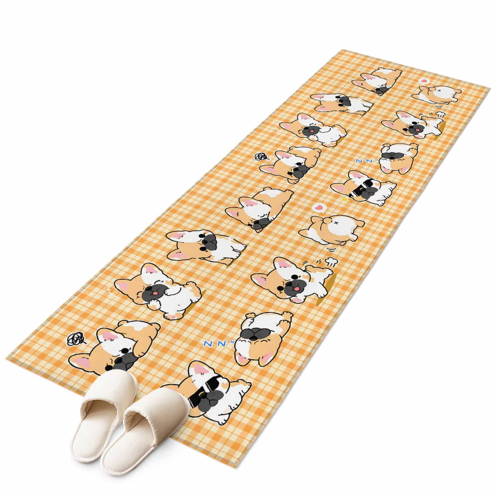 Cute Puppy Kitchen Runner Rug 2x6 Washable Runners for Hallway Non Slip ...