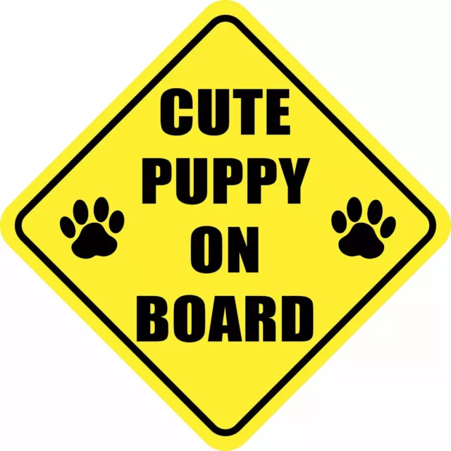 Cute Puppy On Board Sticker Decal Made In Usa Phone Decal Water Bottle ...