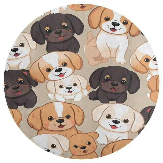 Cute Puppy Pattern Background Rugs for Bedroom Large Area Living Room ...