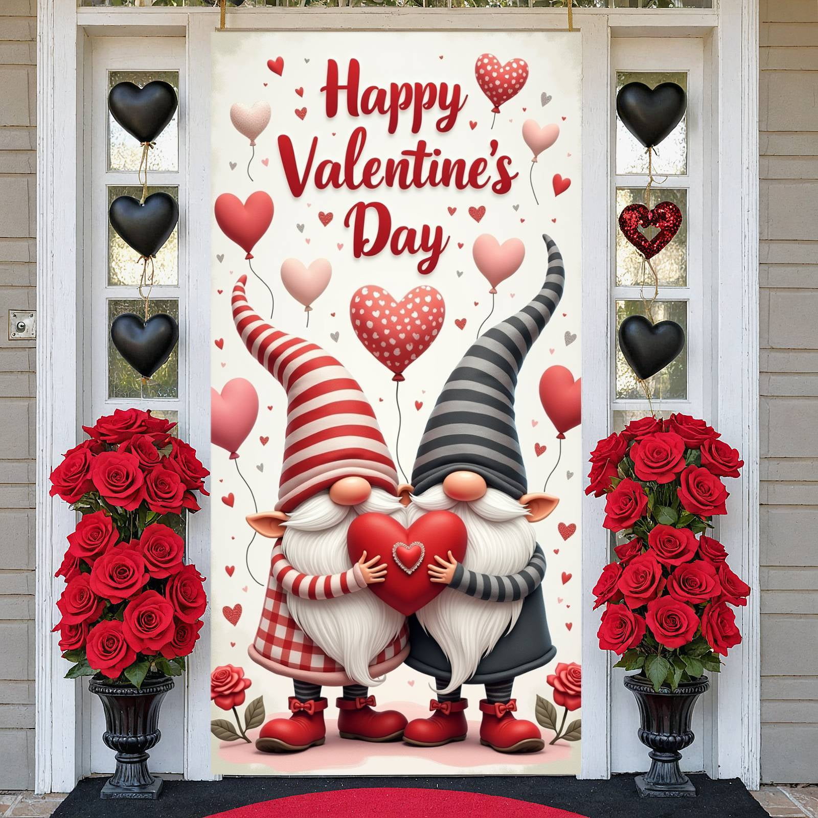 Cute Puppy Welcome Banner Pink Puppy Display Heart Pattern Donut Design ...