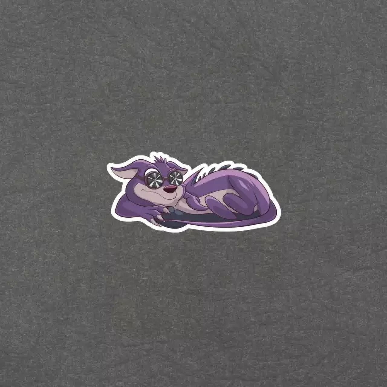 Cute Purple Fox Sticker - Adorable Woodland Animal Decal For Laptops ...