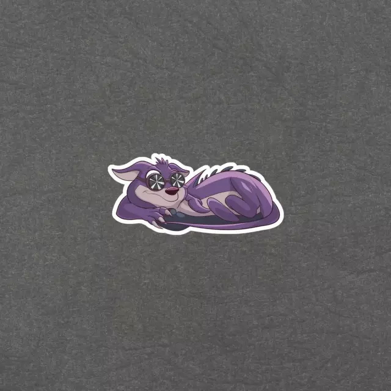 Cute Purple Fox Sticker - Adorable Woodland Animal Decal For Laptops ...