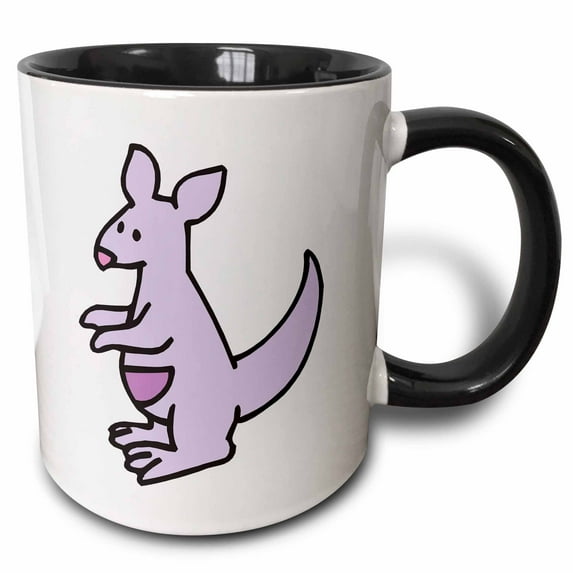 3drose, Cute Purple Lavender Kangaroo Animal Cartoon Character, 15oz ...