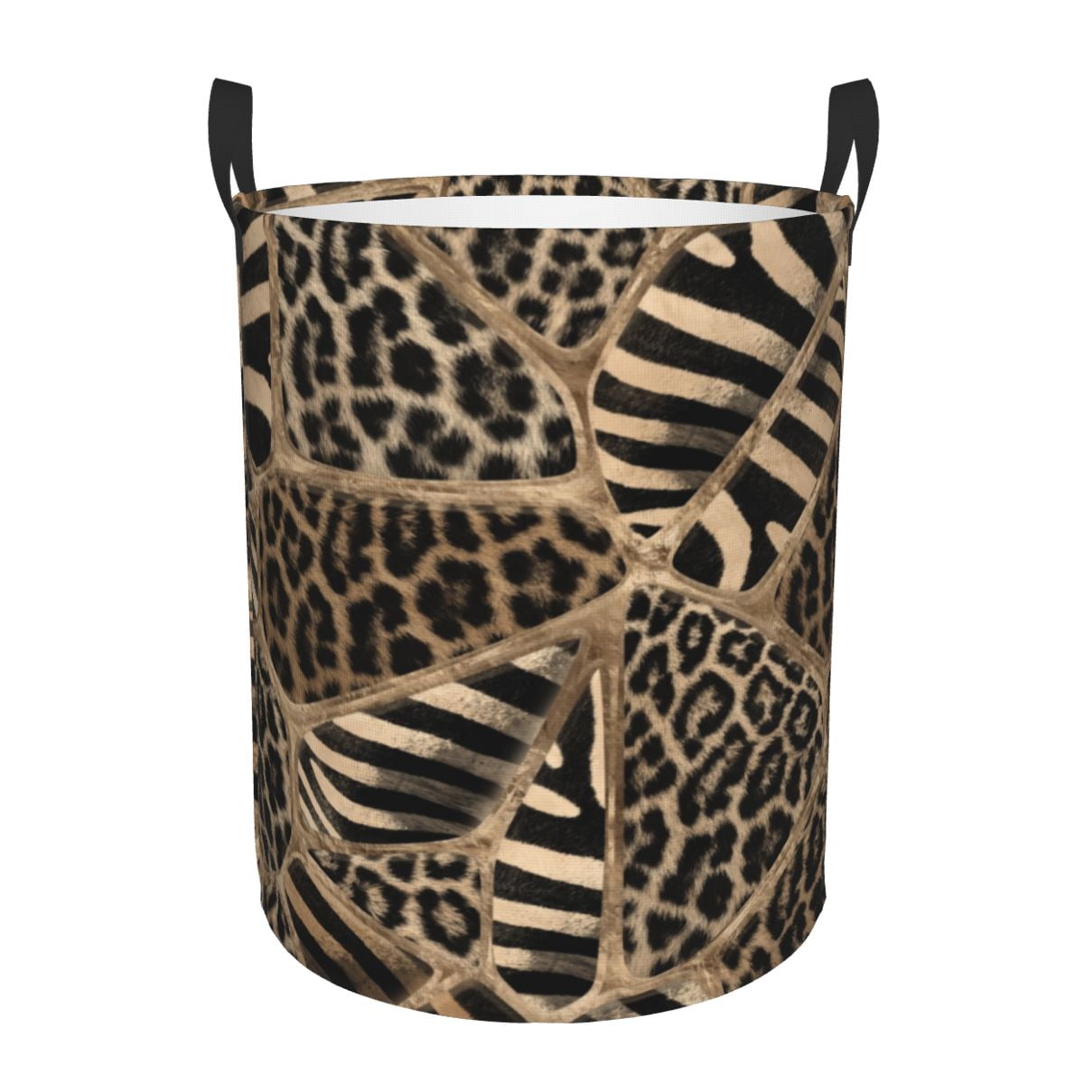 Cute Purple Leopard Print Laundry Hamper Large Storage Basket Animal ...
