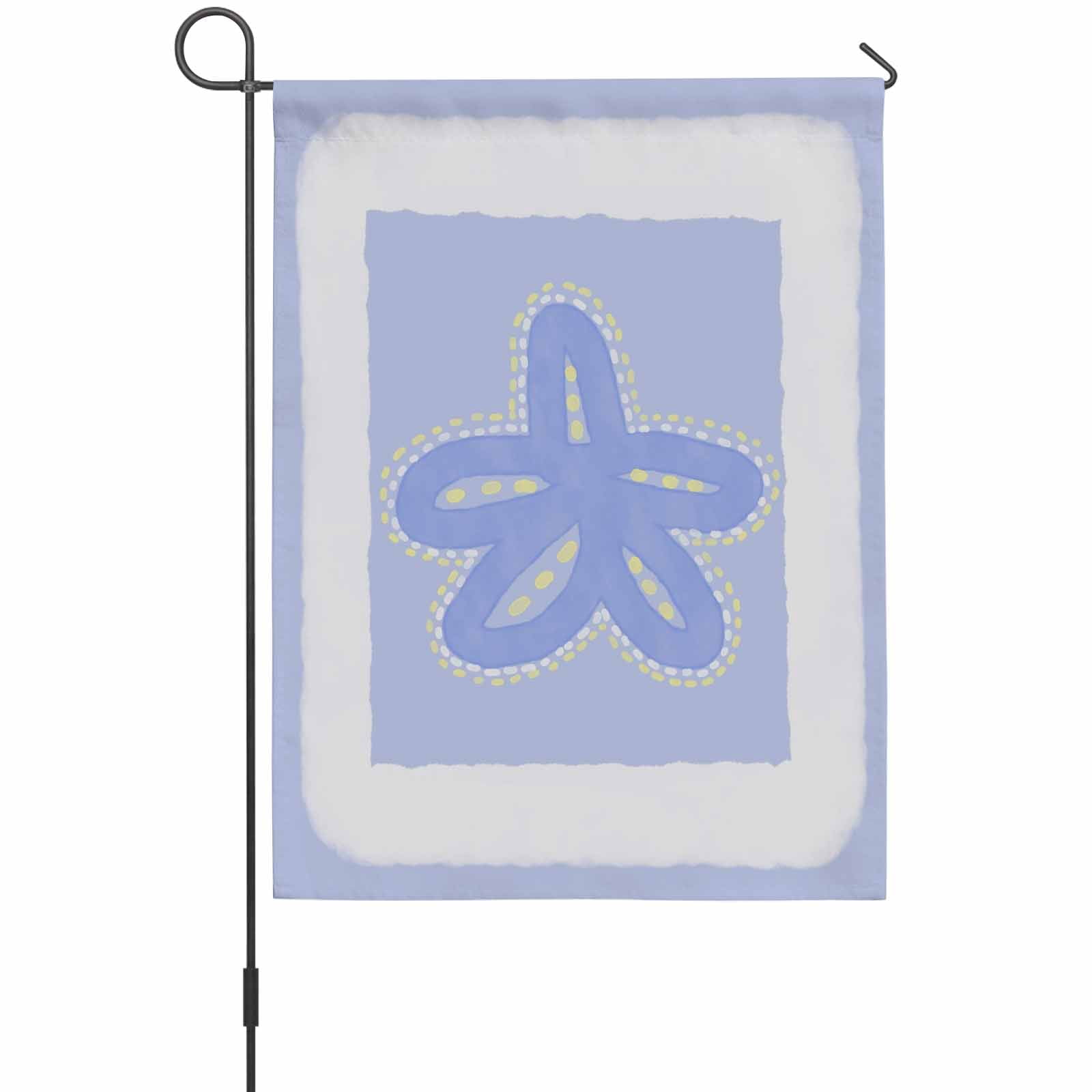 Cute Purple Starfish House Flag 28 x 40 Inches, Modern Nautical Ocean ...