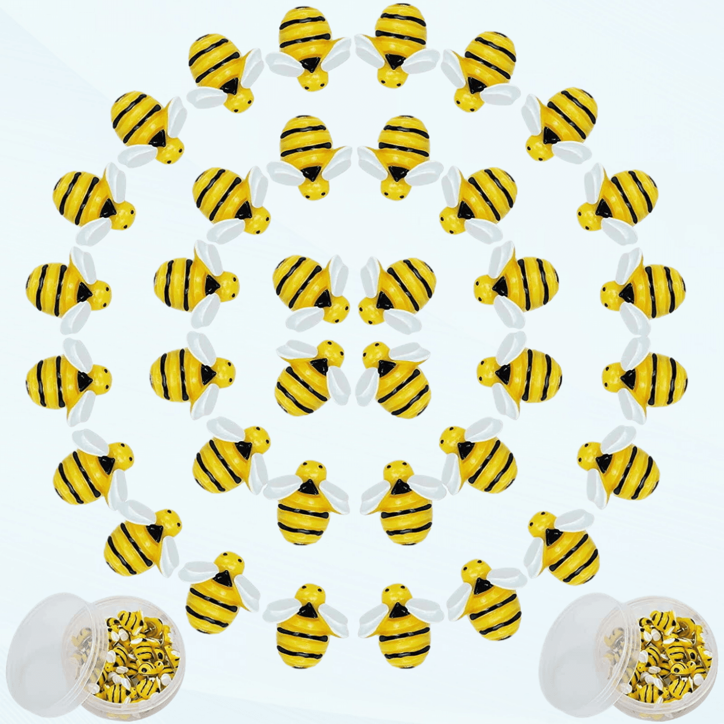 Cute Push Pins Bees Hive Decor - 60 Pieces, Bumblebee Office Classroom Border Decor, Thumb Tack ...