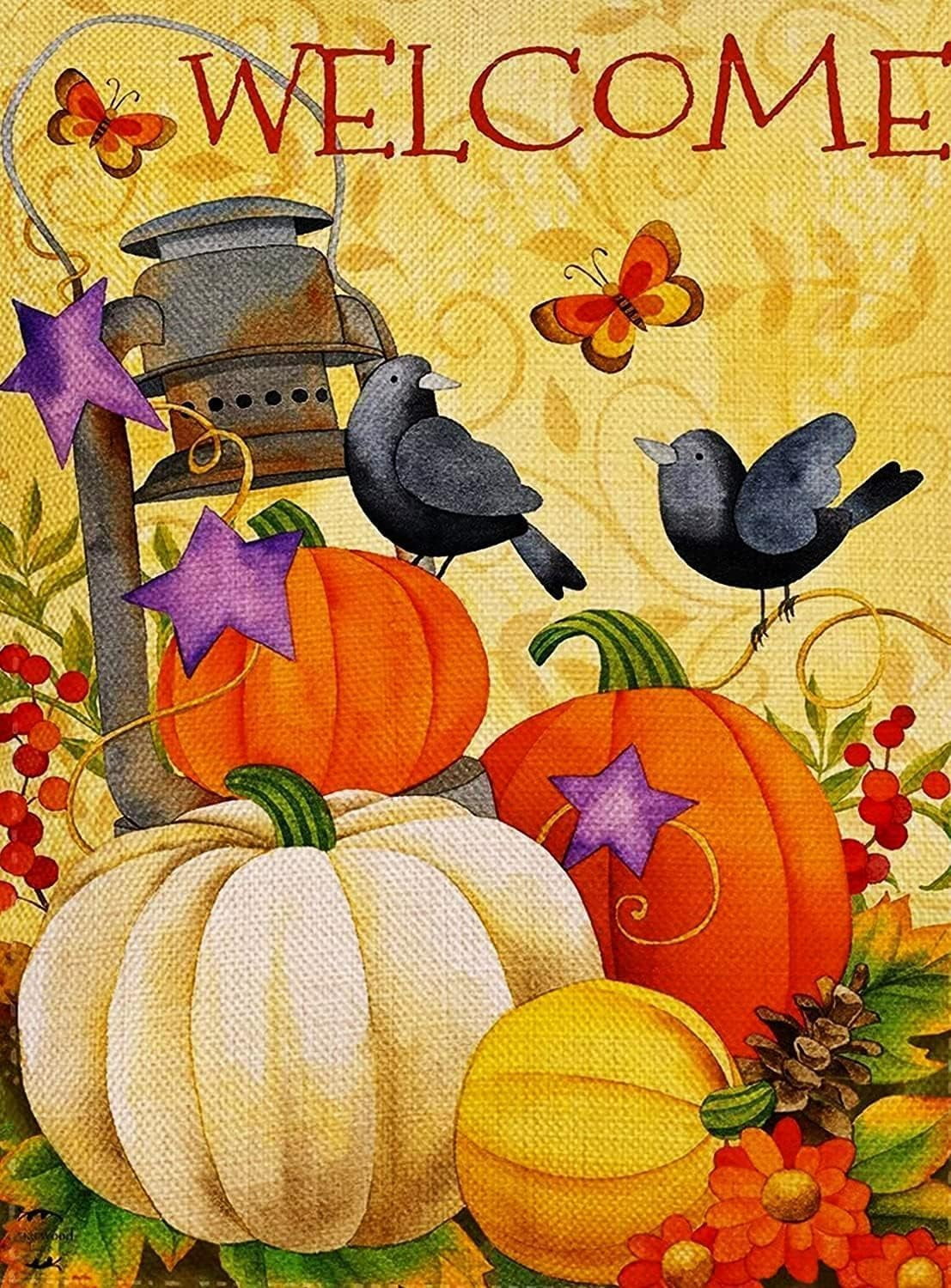 Cute Puzzles for Adults Autumn Jigsaw Welcome to Pumpkin Farm ...