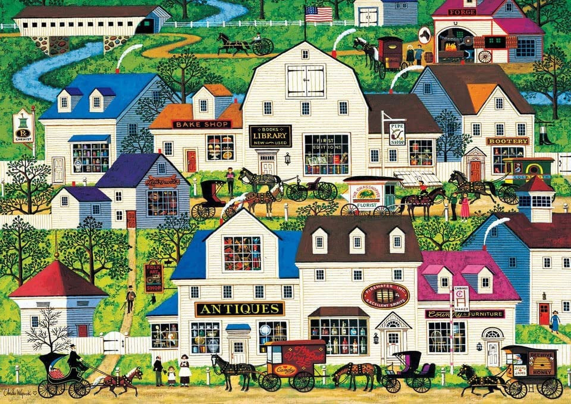 Cute Puzzles for Teens Jigsaw Puzzle Charles Wysocki Shops & Buggies ...