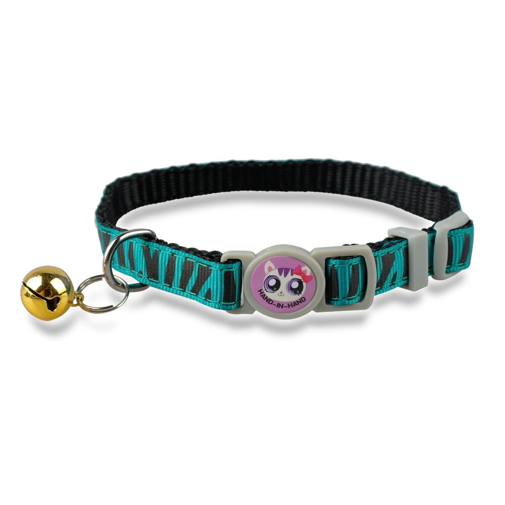 Cute Quick Release Nylon Cat Dog Collars With Bell Safety For Small ...
