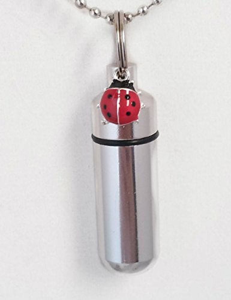 Cute RED LADYBUG CREMATION URN Keychain - Laser ENGRAVED with Heart ...