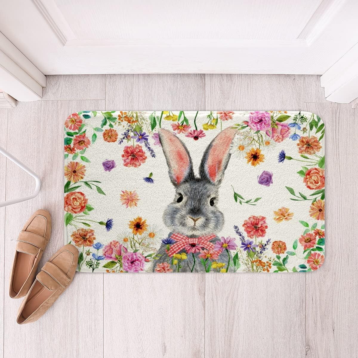 Cute Rabbit Carpet Kawaii Cartoon Bunny Rug for Lovely Animal Easter ...