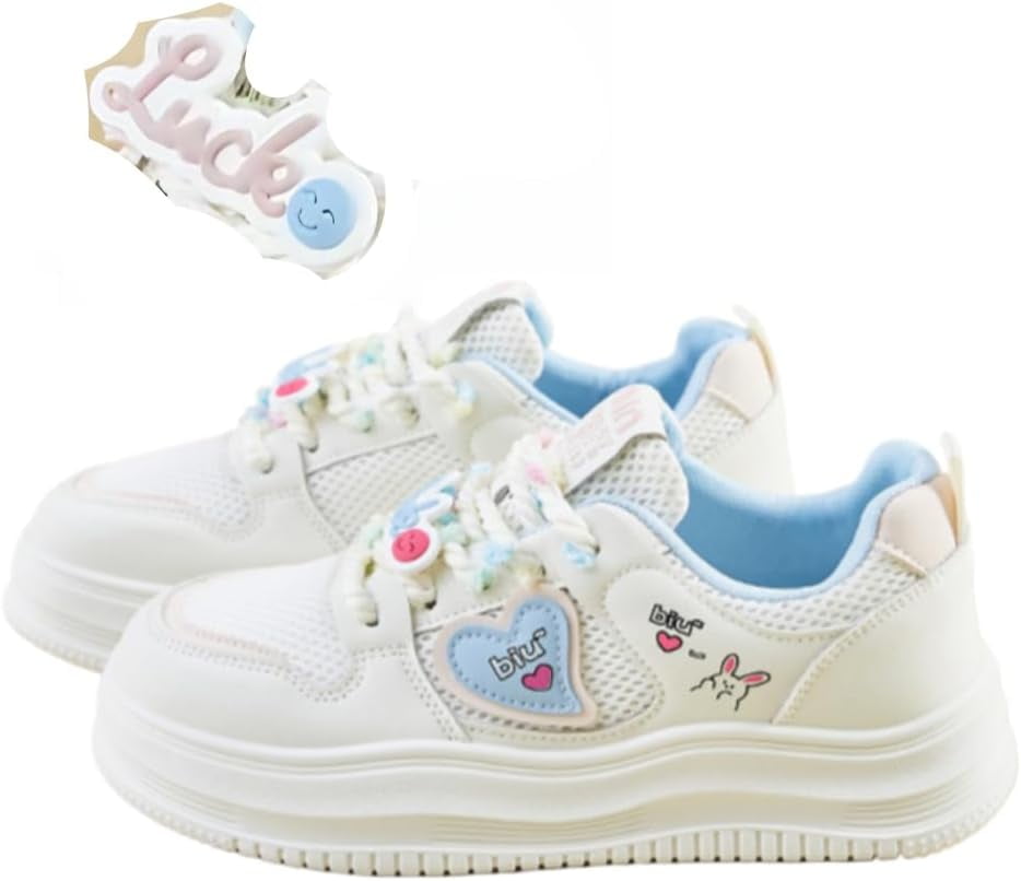 Cute Rabbit and Heart shaped Shoes - Thick soled sneakers suitable for ...