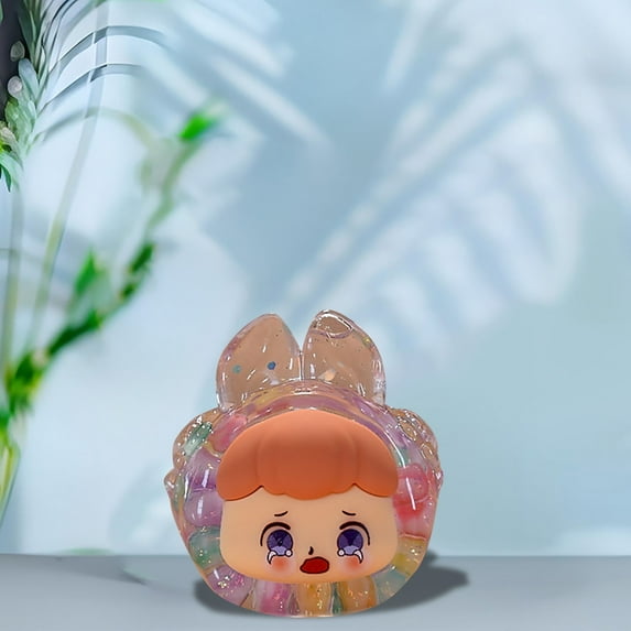 Cute Rabbit Night Light Desktop Ornament Featuring Dry Flowers ...