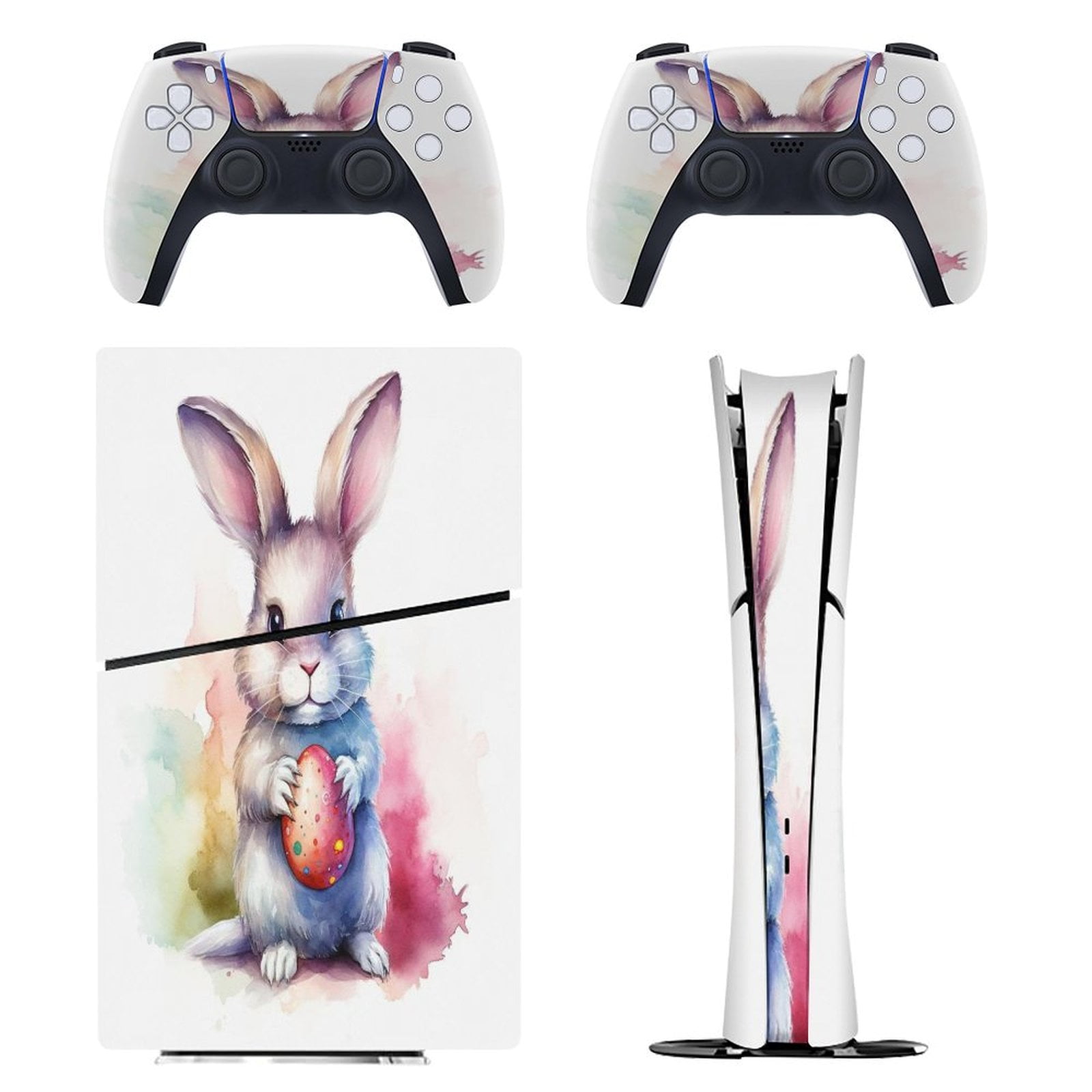 Cute Rabbit PS5/PS5 Slim Digital Disc Skin Sticker For Console And ...
