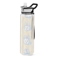 Cute Rabbit Pattern Sport Water Bottle Tritan with Straw 1000ml ...