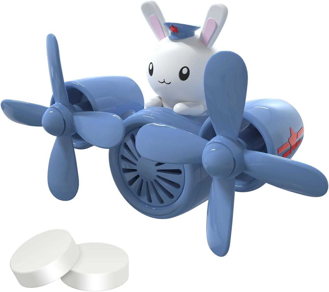 Cute Rabbit Pilot Car Air Fresheners, Rabbit Air Vent Clips, Cartoon ...