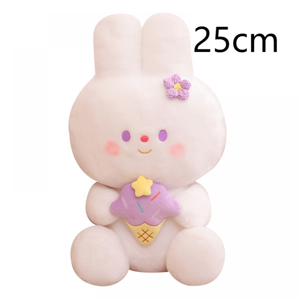 Cute Rabbit Plush Pillow, 10inch Bunny Stuffed Animal, Soft Kawaii ...