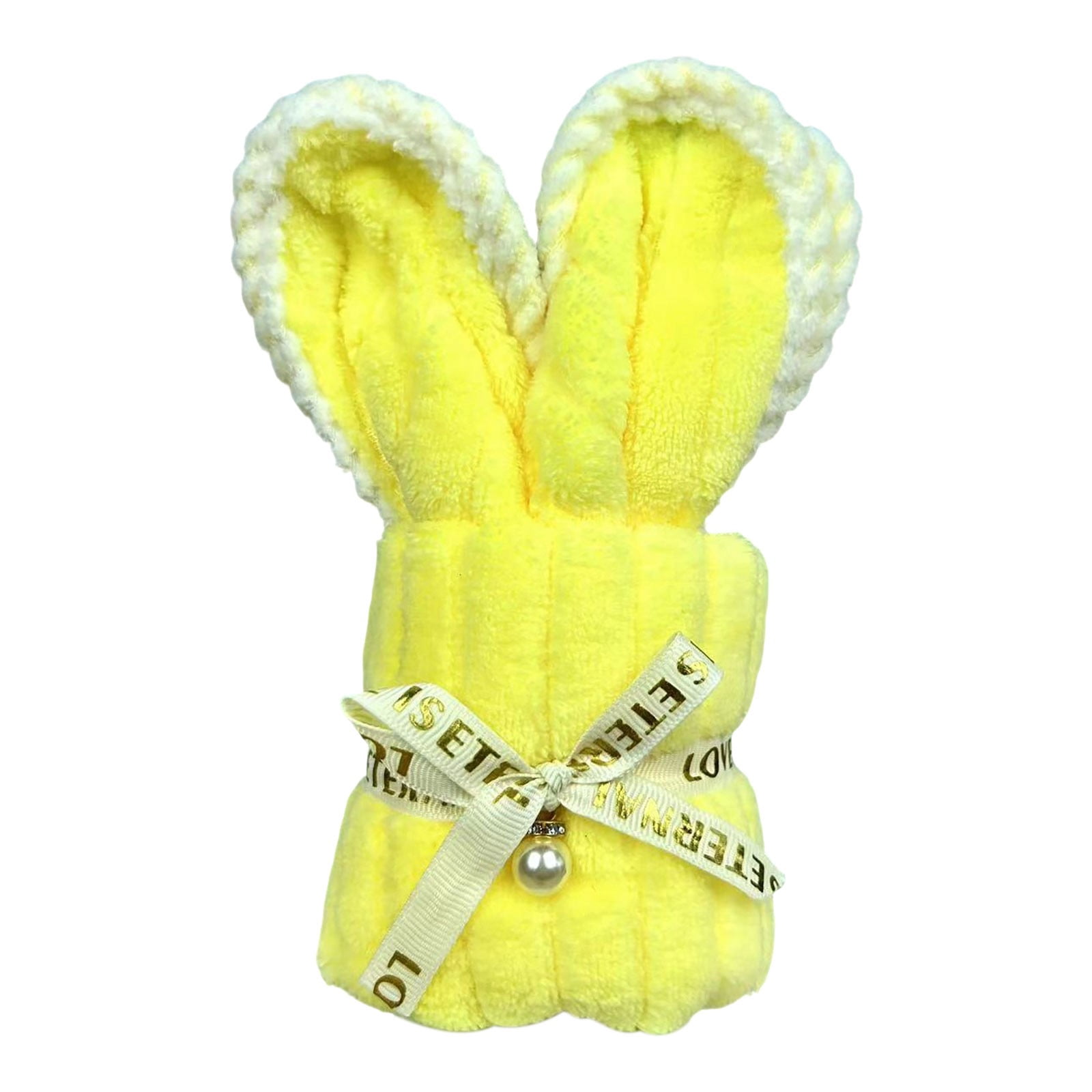 Cute Rabbit Shaped Fleece Towel, 25x50cm Soft and Cute Easter Gift ...