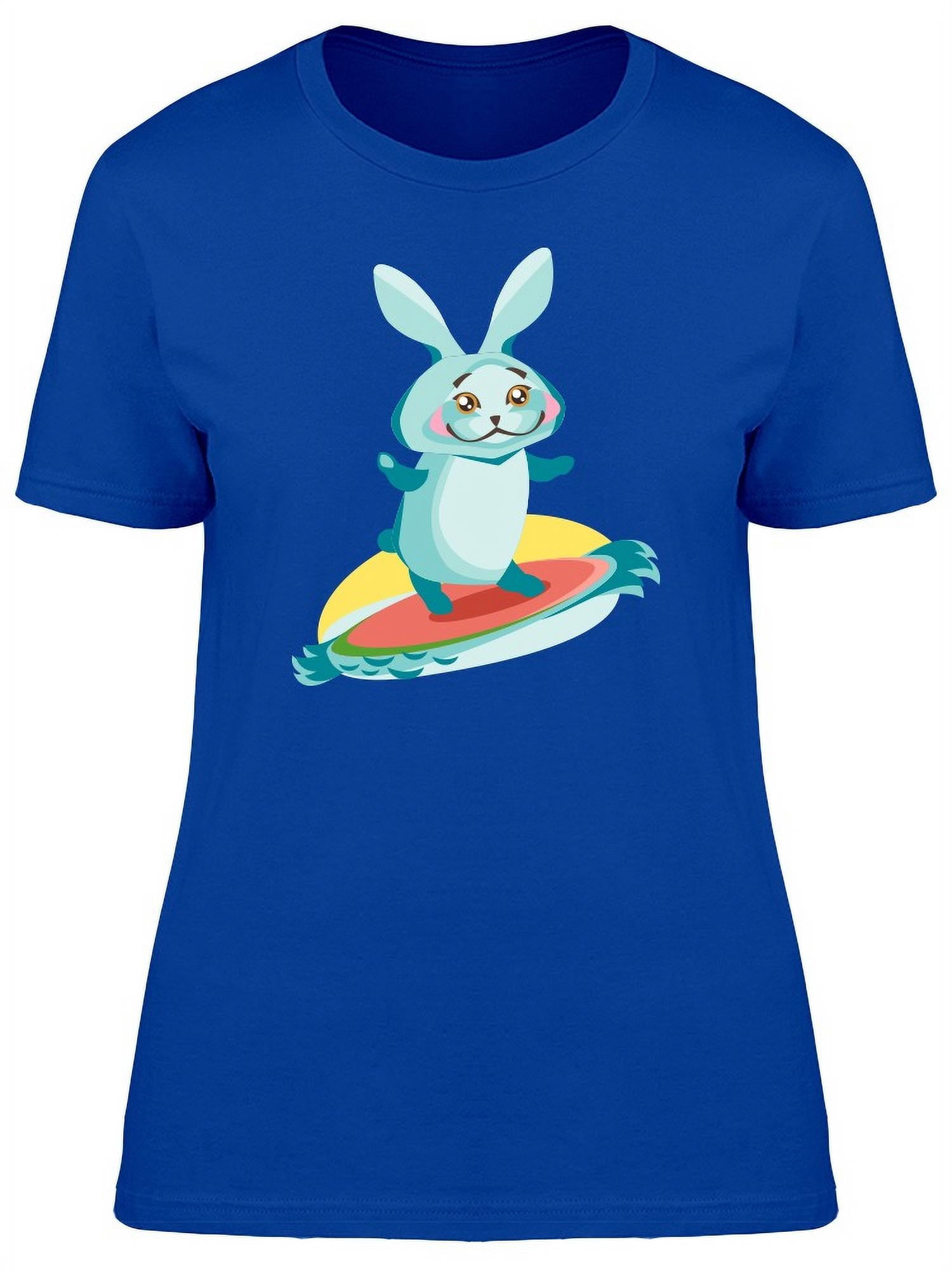 Cute Rabbit Surfing Cartoon T-Shirt Women -Image by Shutterstock ...