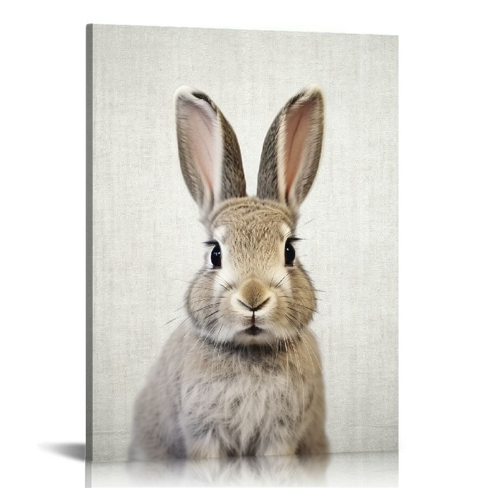 Cute Rabbit Wall Art Cute Animal Artwork Bunny Picture Bunny Rabbit ...