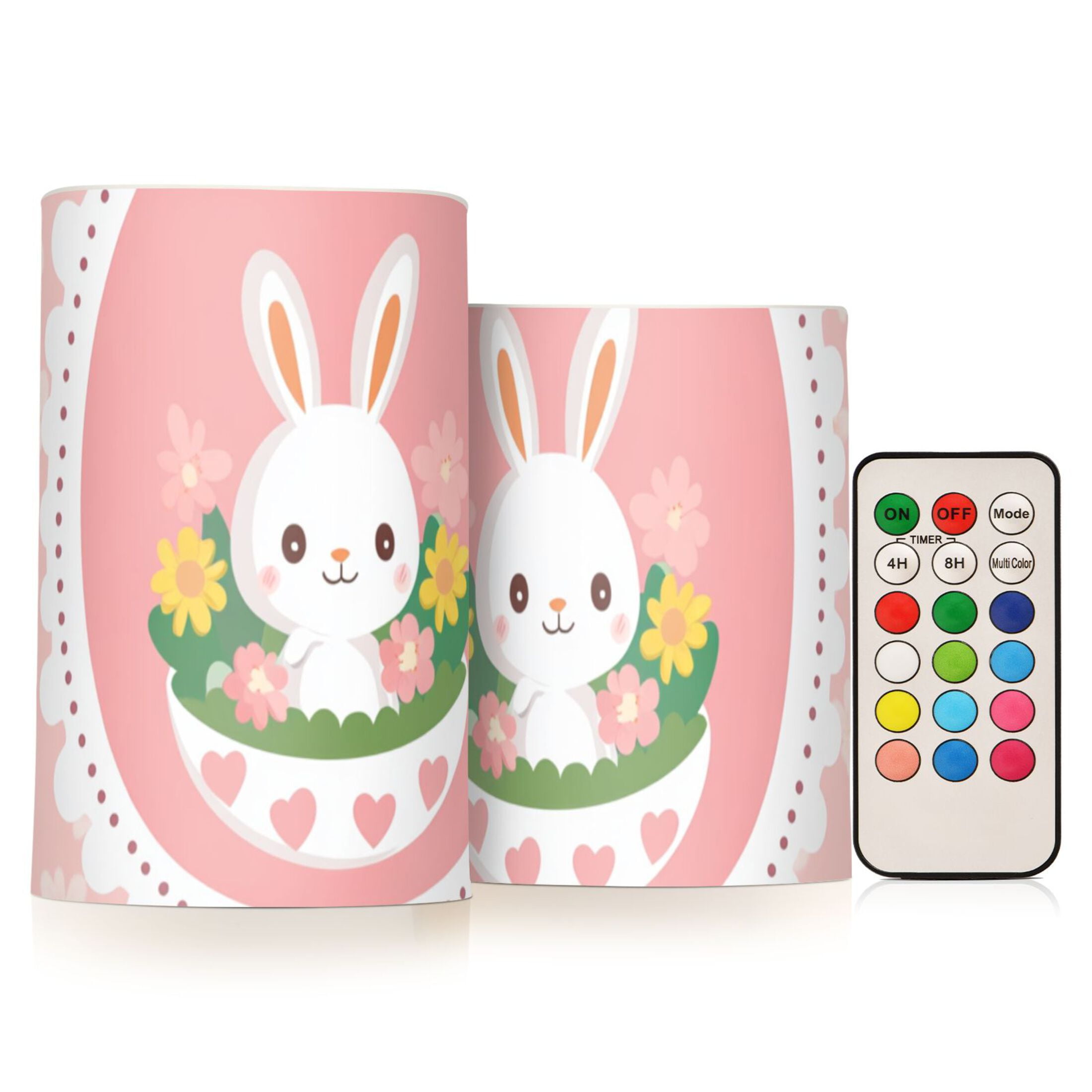 Cute Rabbit in Flowerpot Easter Flickering Flameless Candles LED ...