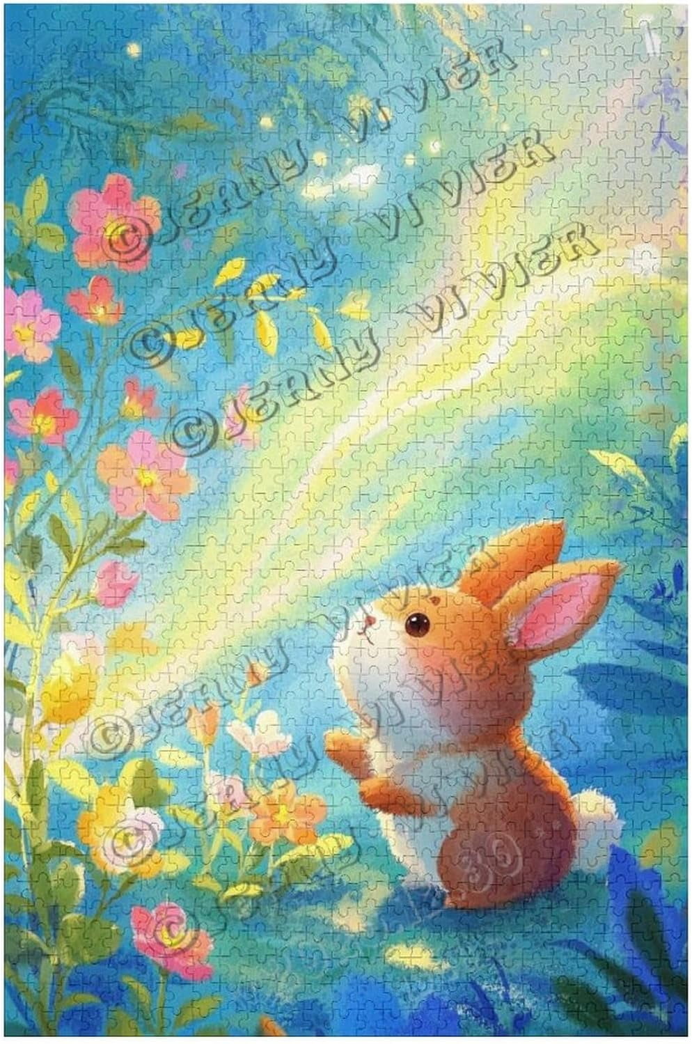 Cute Rabbit in The Forest 500 Piece Jigsaw Puzzle for Adults, Beautiful ...