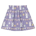 Cute Rabbits Flags Easter Eggs Girls' Skirts A-Line Skirts with Under ...