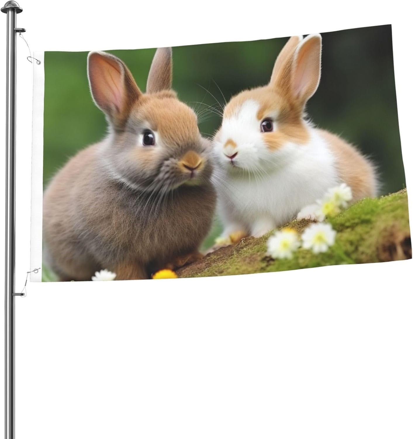 Cute Rabbits Garden Flags Holiday Banner with Brass Grommets Large ...