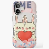 Cute Rabbits Welcome Home Design Art iPhone Case 17 through 11 Pro Max ...
