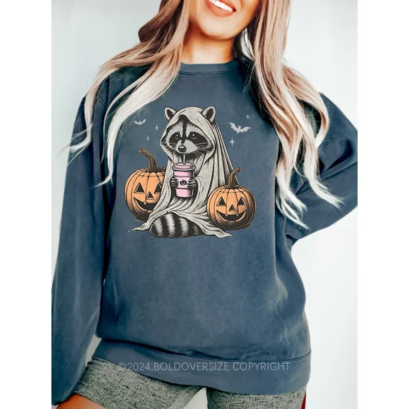 Cute Raccoon Ghost T-Shirt - Walmart.com