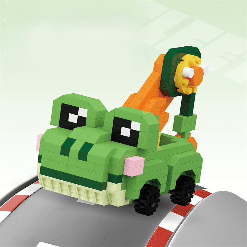 Cute Racing Team Duck & Panda Cartoon Animal Micro-Granular Building ...