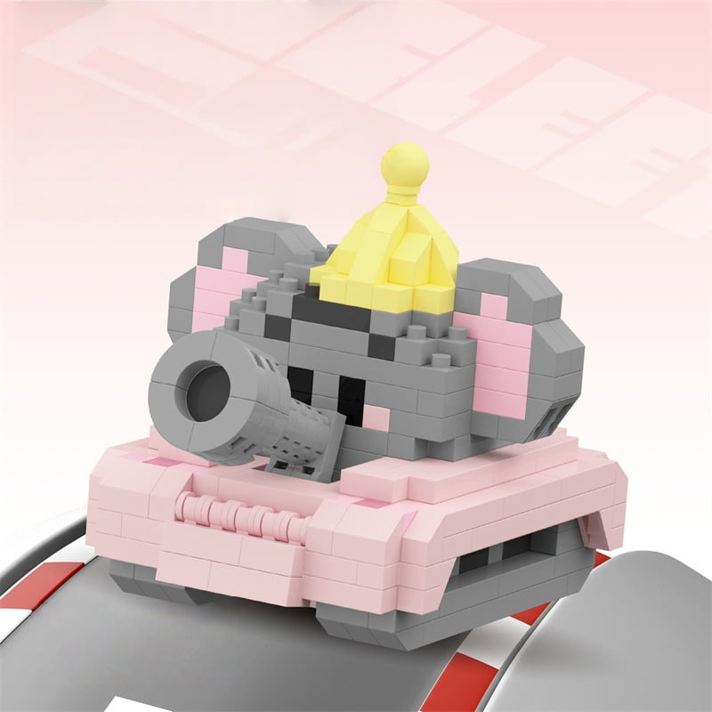 Cute Racing Team Duck & Panda Cartoon Animal Micro-Granular Building ...