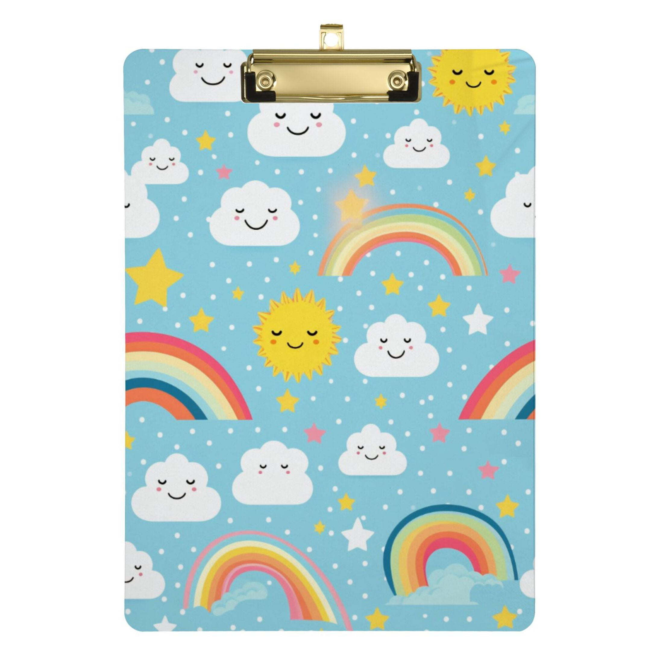 Cute Rainbow Clouds Acrylic Clipboards A4 Standard Letter Size ...