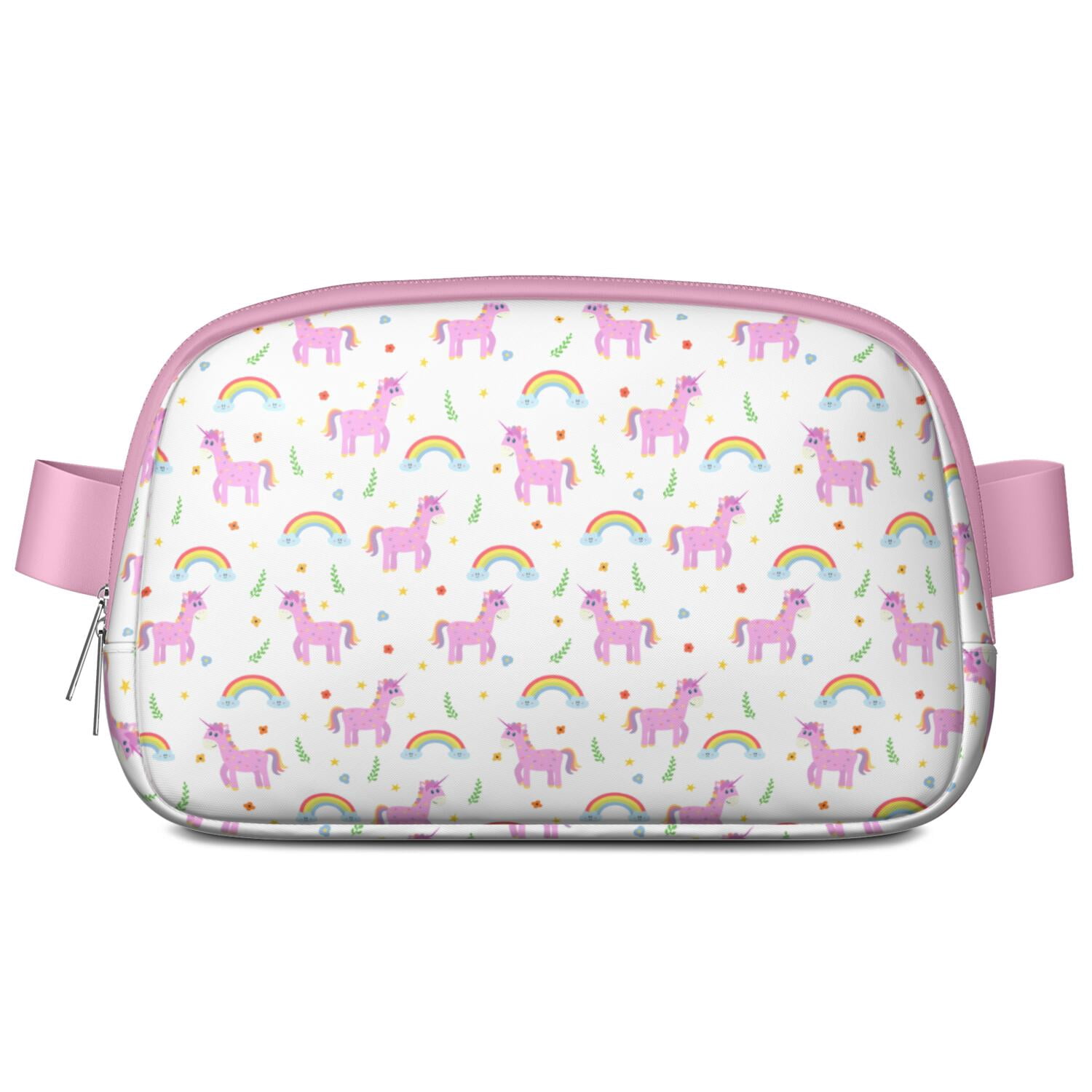 Cute Rainbow Fanny Pack for Women – Unicorn Cartoon Belt Bag with Water ...