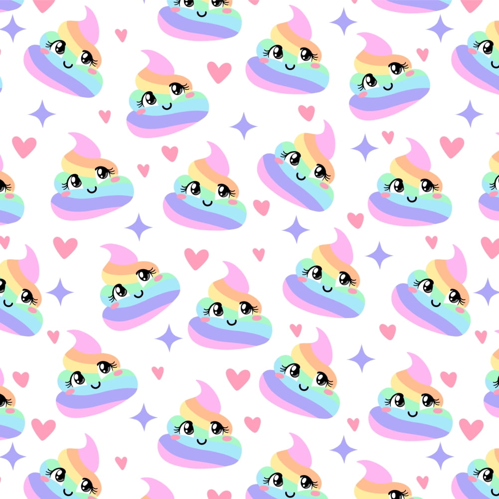 Cute Rainbow Poop Pattern Premium Roll Gift Wrap Wrapping Paper ...
