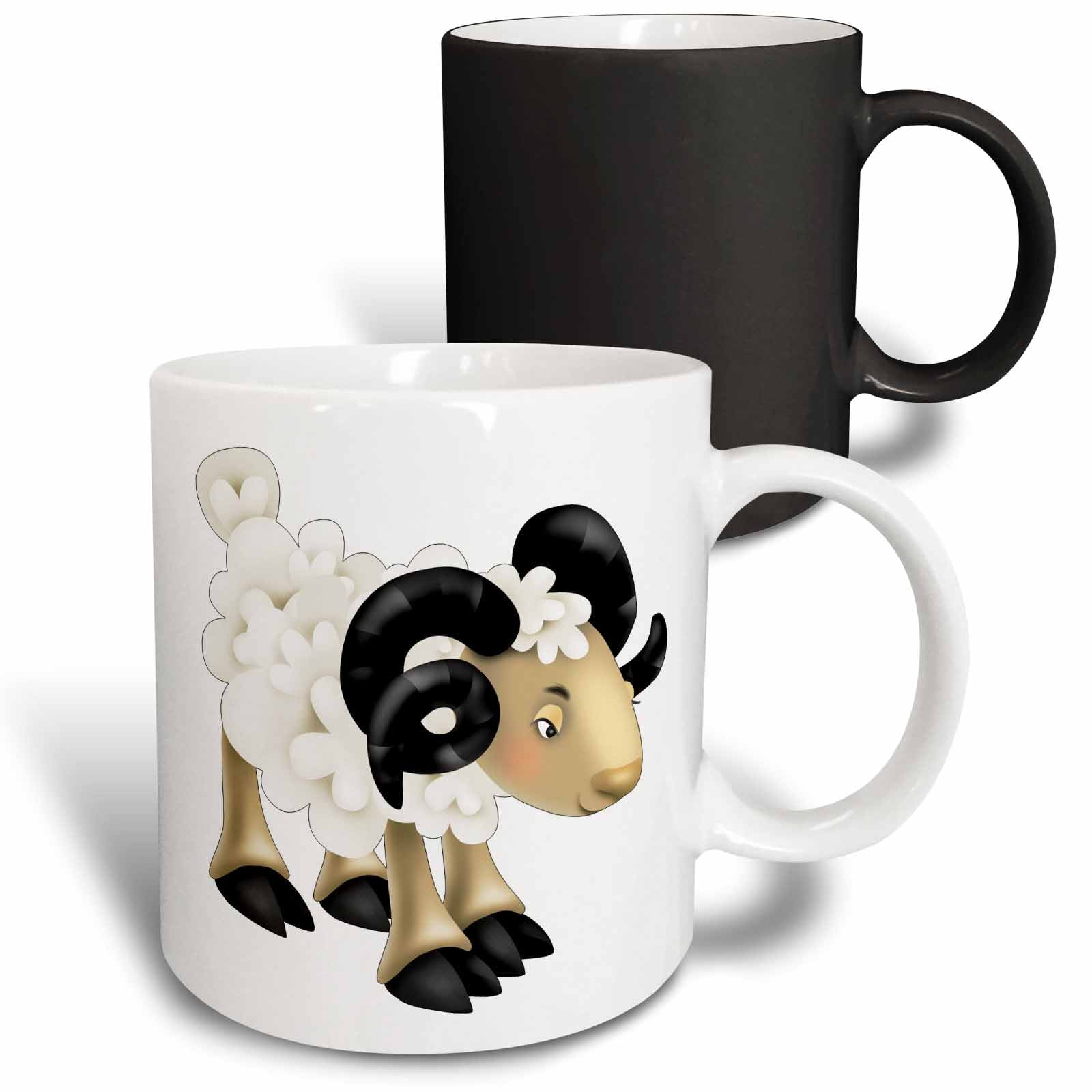 3drose, Cute Ram Illustration, 11oz Magic Transforming Mug - Walmart.com