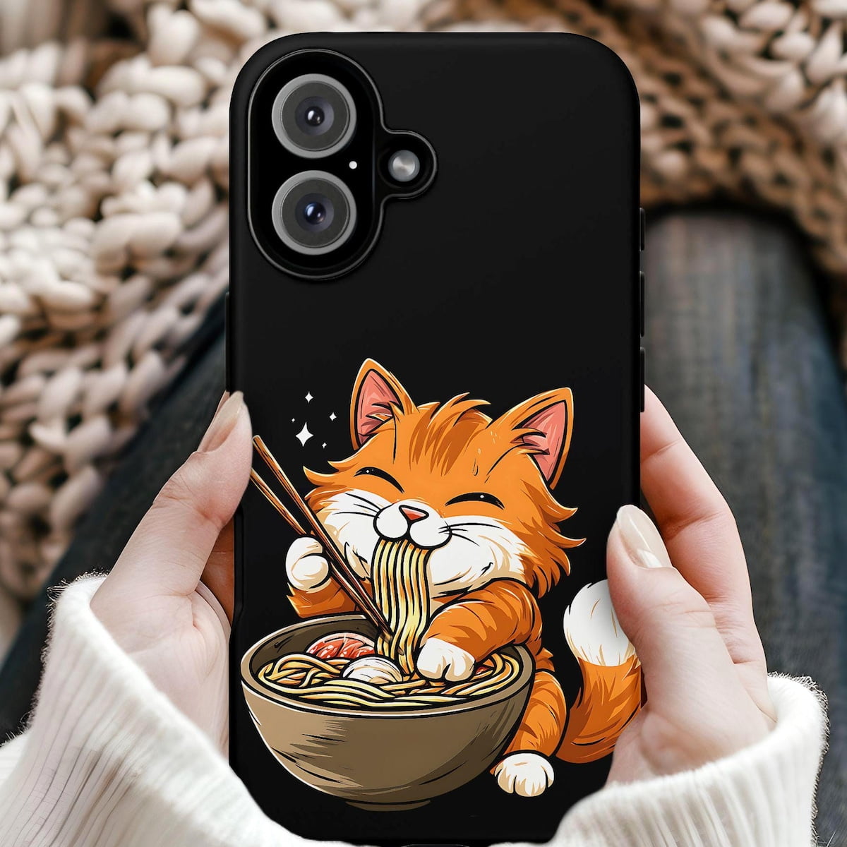 Cute Ramen Cat Kawaii Noodle Lover Phone Case iPhone 17 11 12 13 14 15 ...