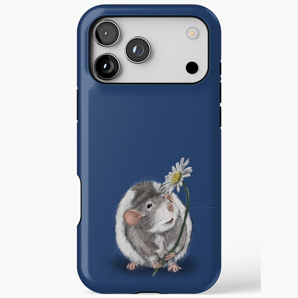Cute Rat Holding A Daisy Flower iPhone Case 11 to 17 Pro Max - Walmart.com
