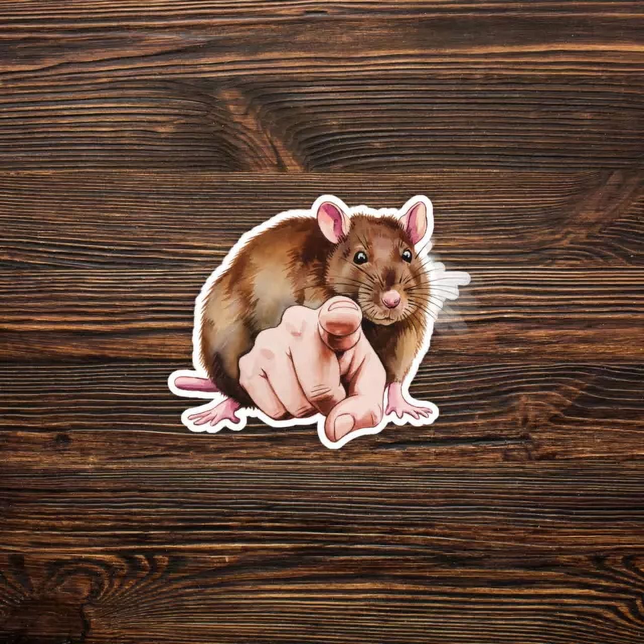 Cute Rat Sticker - Adorable Rodent Art Decal For Animal Loversphone ...