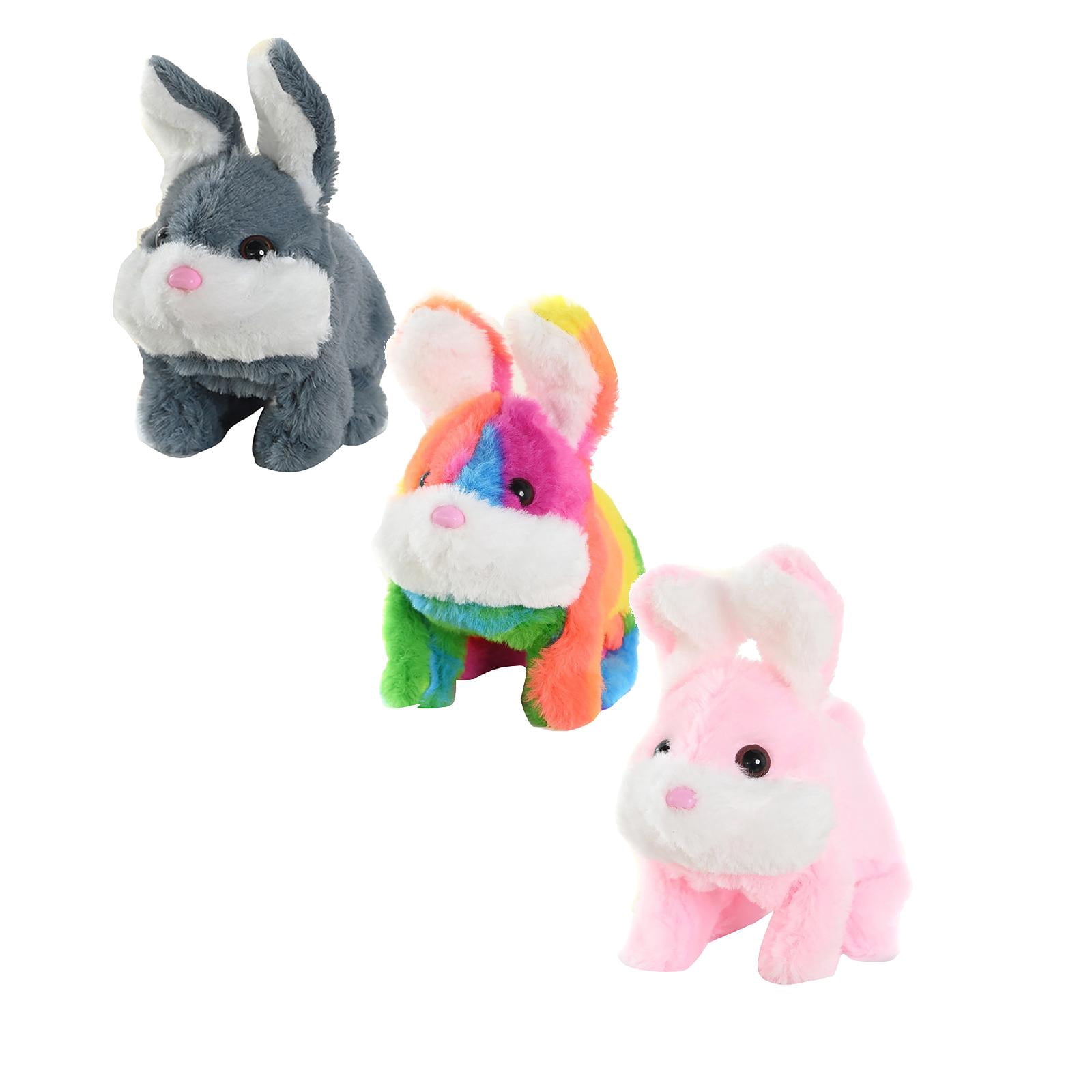 Cute Realistic Bunny Toy Interactive Electronic Pet Toys Rabbit Walks ...
