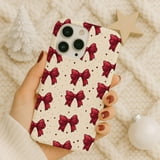 Cute Red Bow Phone Case Heart Pattern Aesthetic Girly iPhone 17 through ...