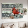 Cute Red Cardinal Pine Tree Snowfall Drawing Be Still And Know That I ...