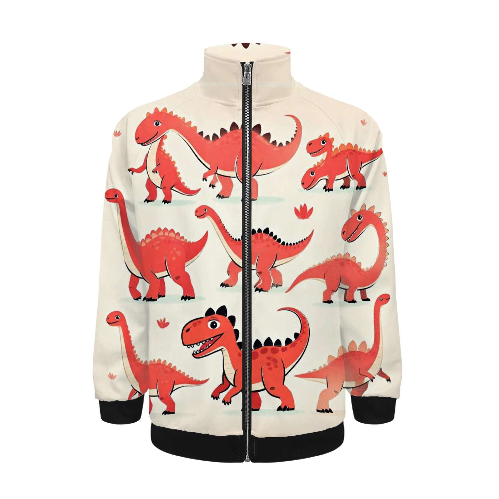 Cute Red Dinosaur Collection Jacket Men's Street Cool Long Sleeves Coat ...