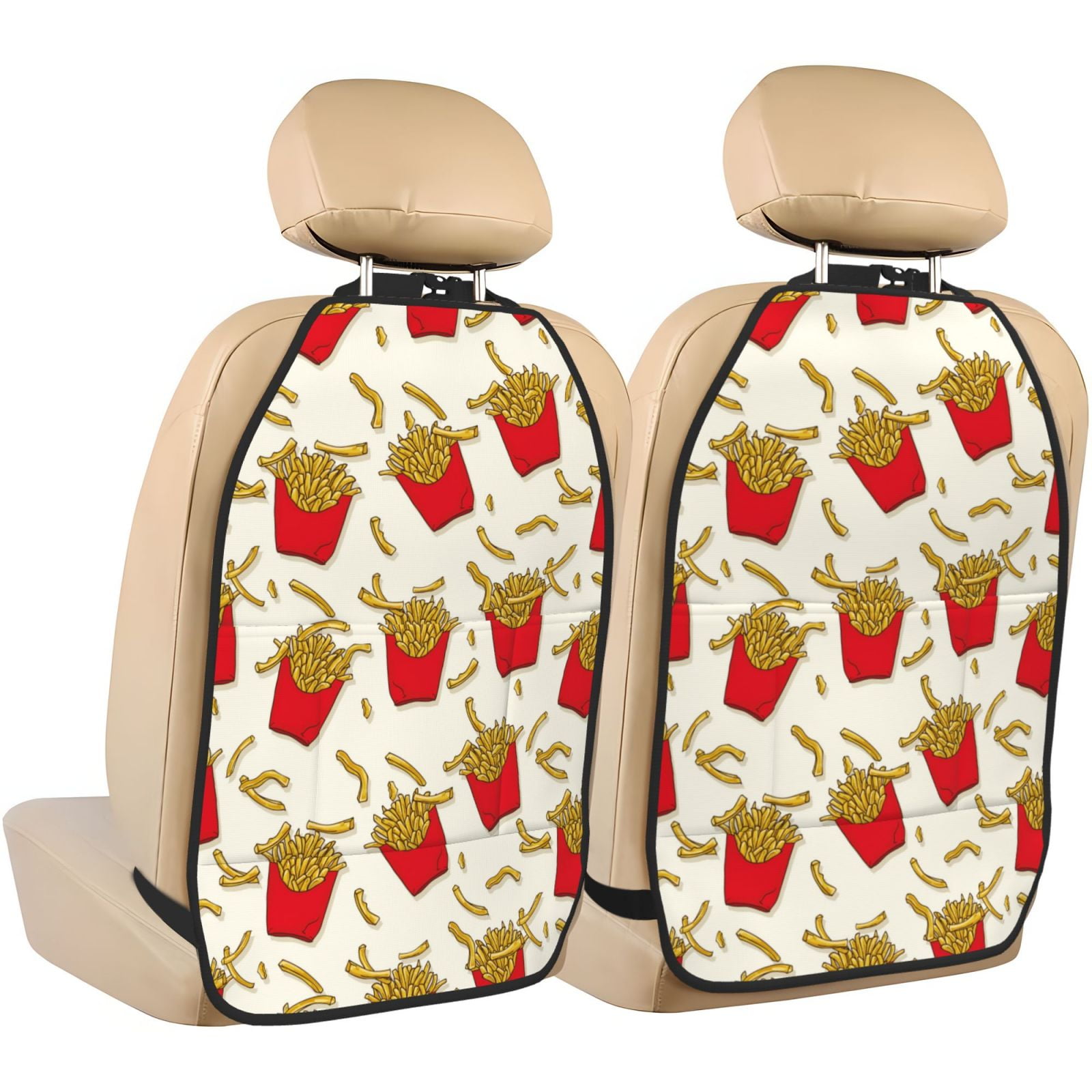 Cute Red Fries BackSeat Car Organiser, Waterproof Scratchproof Car Seat ...